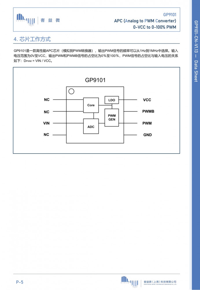 GP9101 datasheet page 5