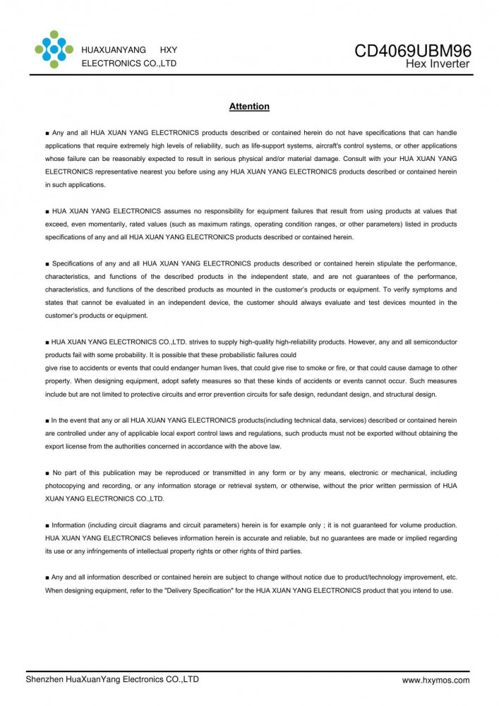 CD4069UBM96-HXY datasheet page 10