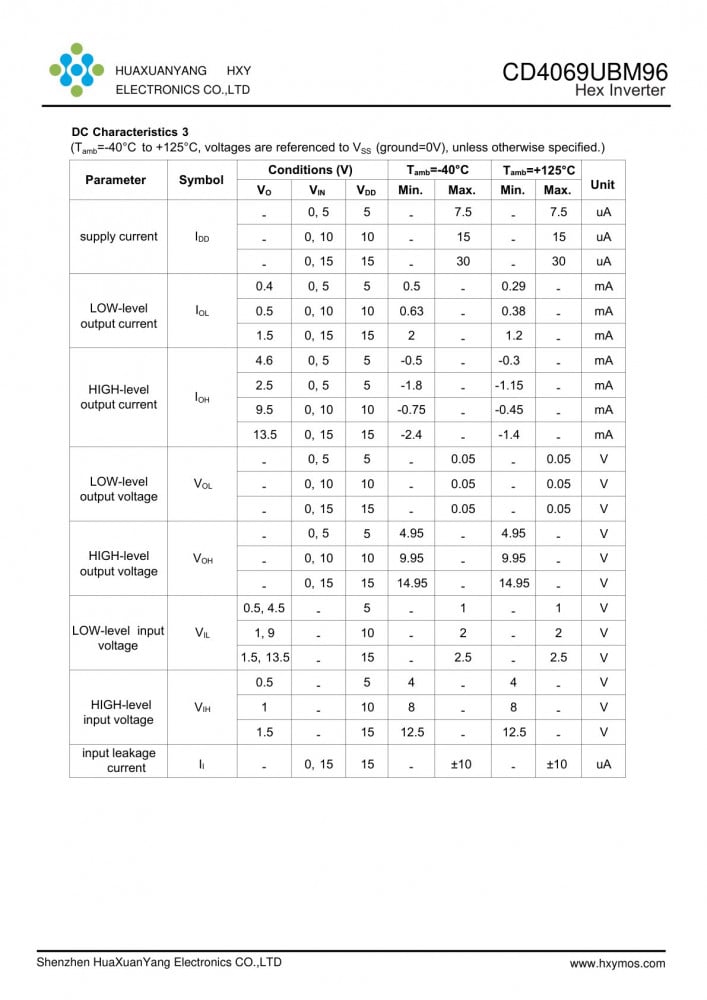 CD4069UBM96-HXY datasheet page 6