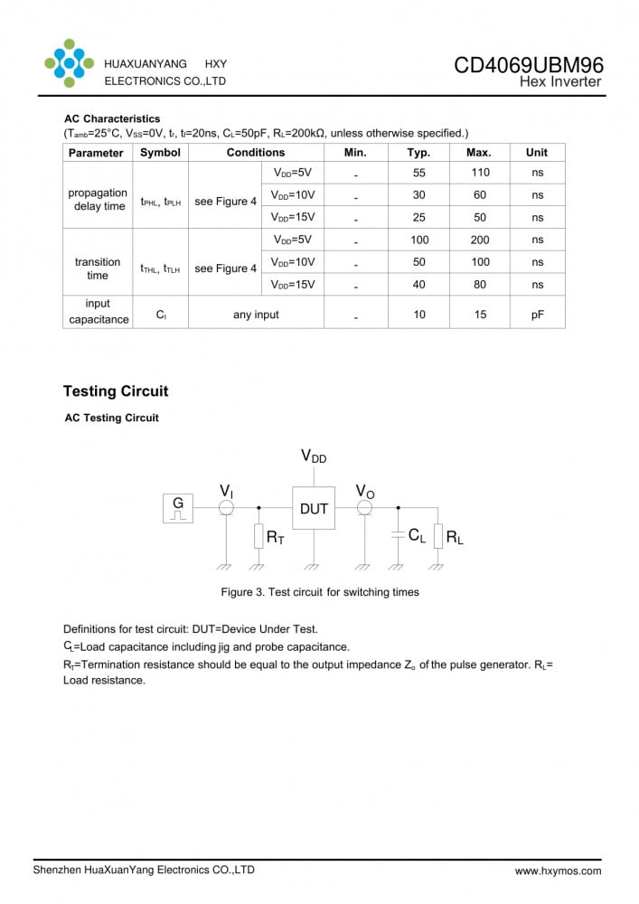 CD4069UBM96-HXY datasheet page 7