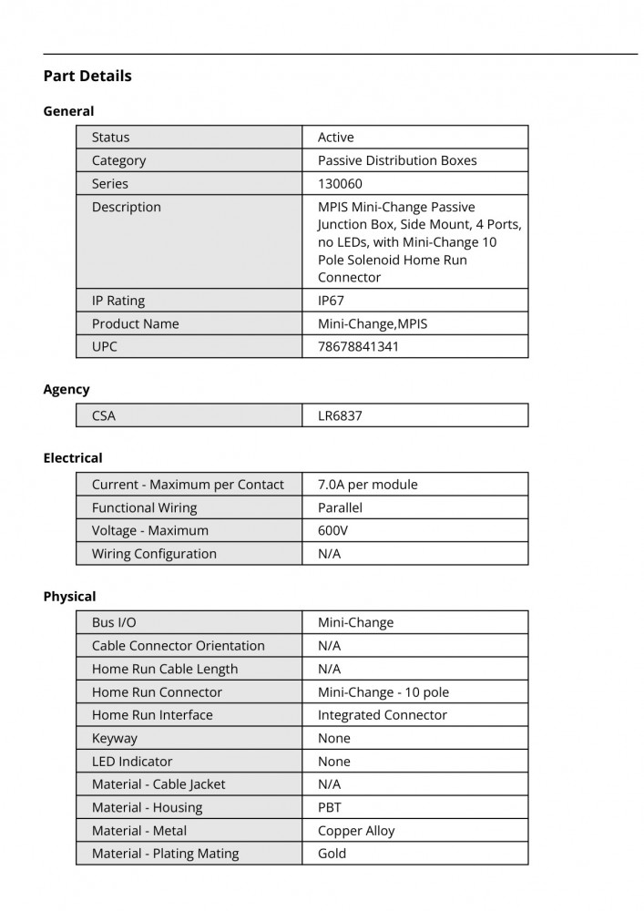 MOLEX 1300600039 product document, page 2