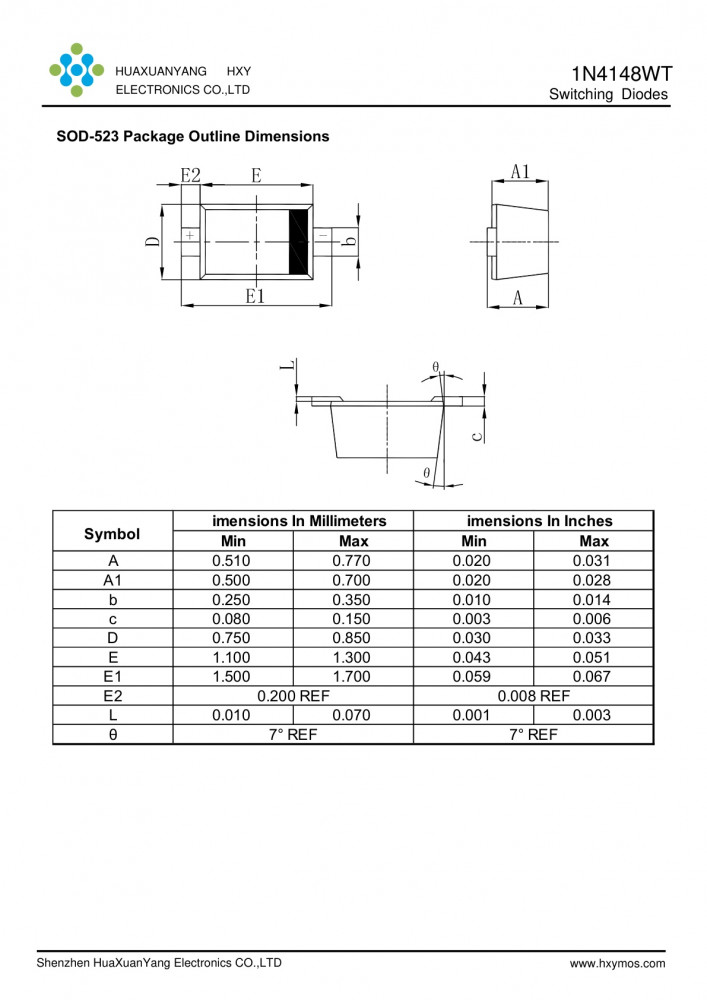 1N4148WT technical document page 3