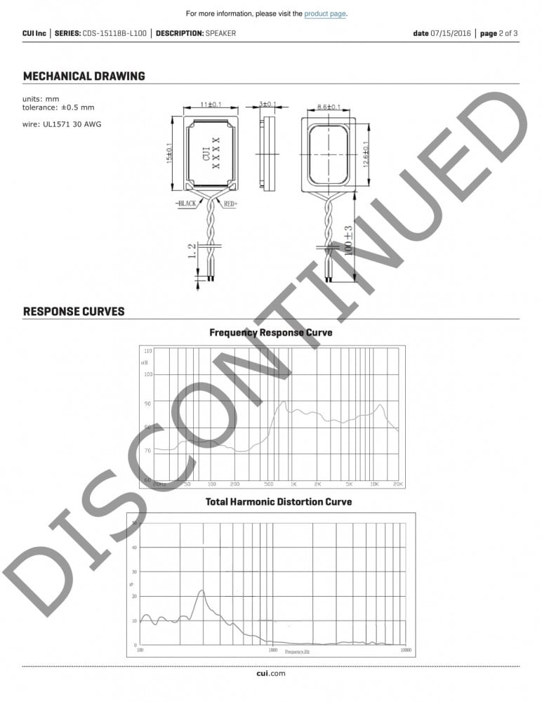 CDS-15118B datasheet page 2