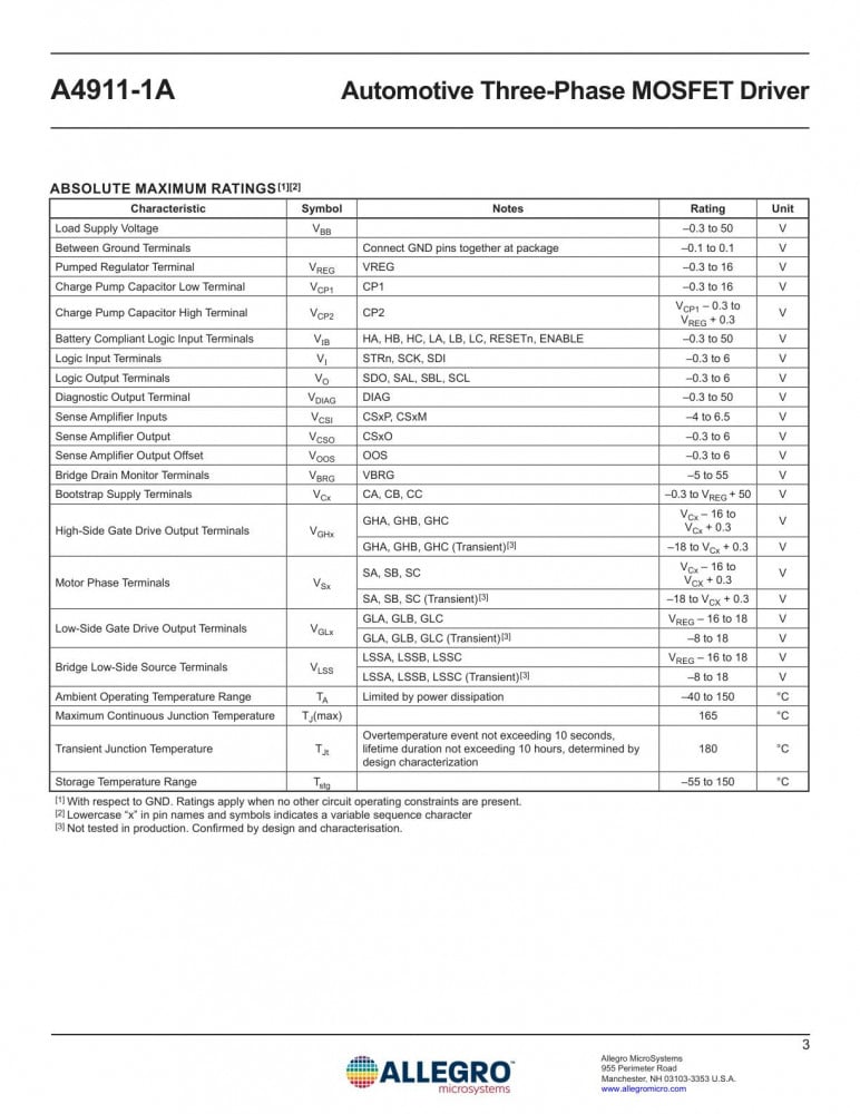 A4911 datasheet page 3