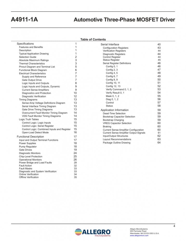 A4911 datasheet page 4