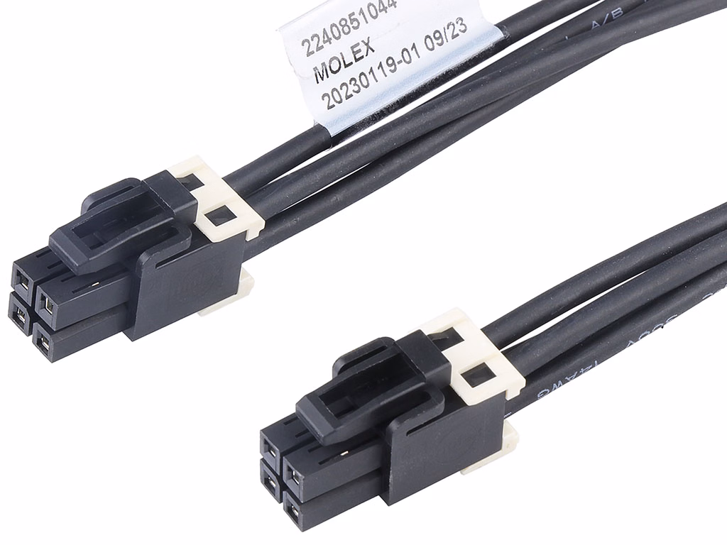 Mini50-to-Mini50 Off-the-Shelf (OTS) Cable Assembly, 2.00mm Pitch, Single Row, 600.00mm Length, 4 Circuits, Black