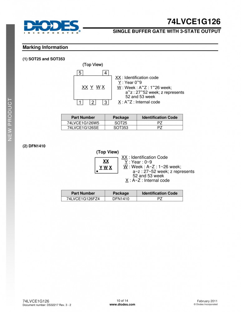 74LVCE1G126FZ4-7 datasheet page 10