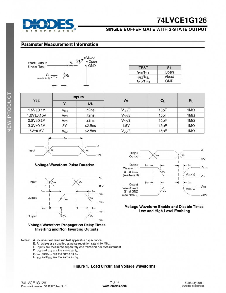 74LVCE1G126FZ4-7 datasheet page 7
