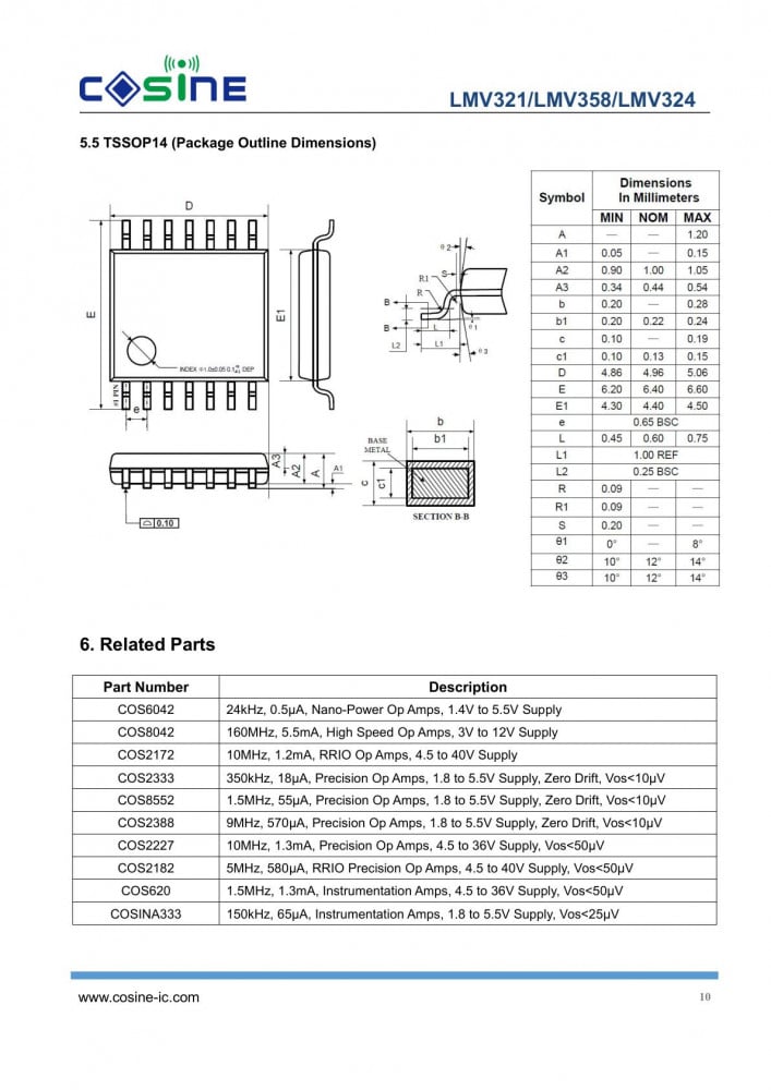 LMV358SR datasheet page 10