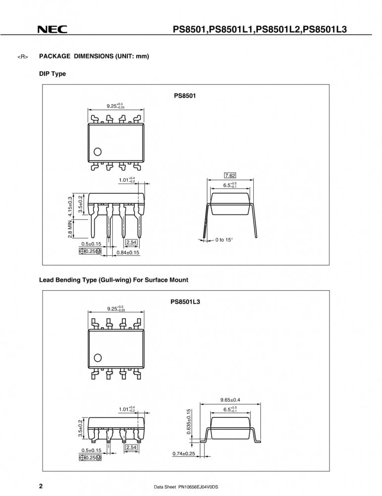 PS8501 datasheet page 2