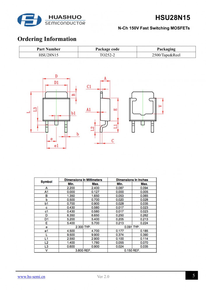 HSU28N15 datasheet page 5