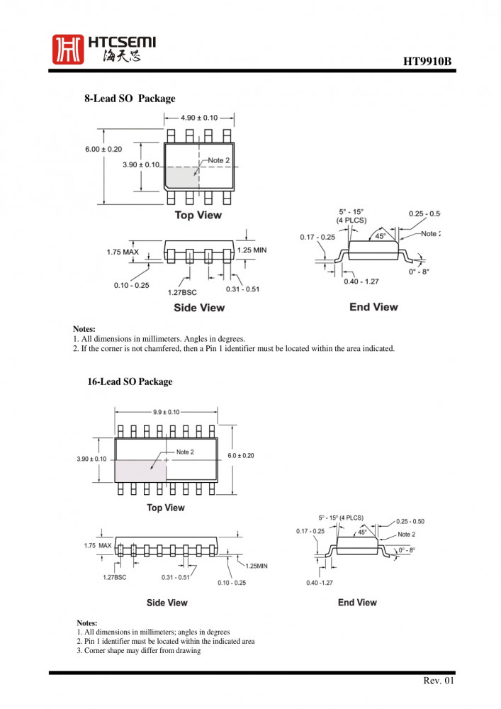 HT9910BRZ datasheet page 7