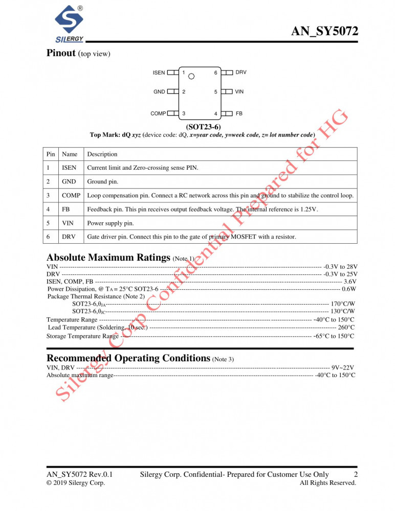 SY5072ABC datasheet page 2