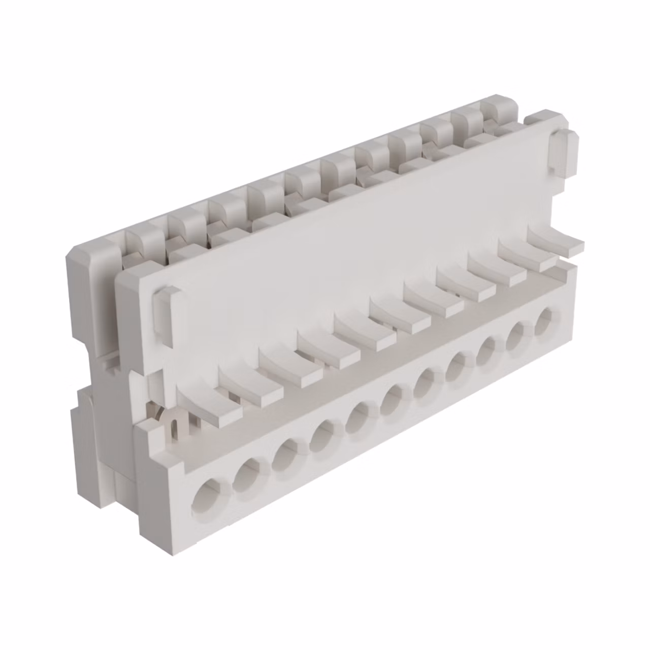 Appli-Mate RAST 2.5 Female Connector, 2.50mm Pitch, 11 Circuits, Positions B, C, D, E, F, G, H, I, J & K Removed, Open Endwalls, Voided Circuits 4, 6, 8 & 10 for sale
