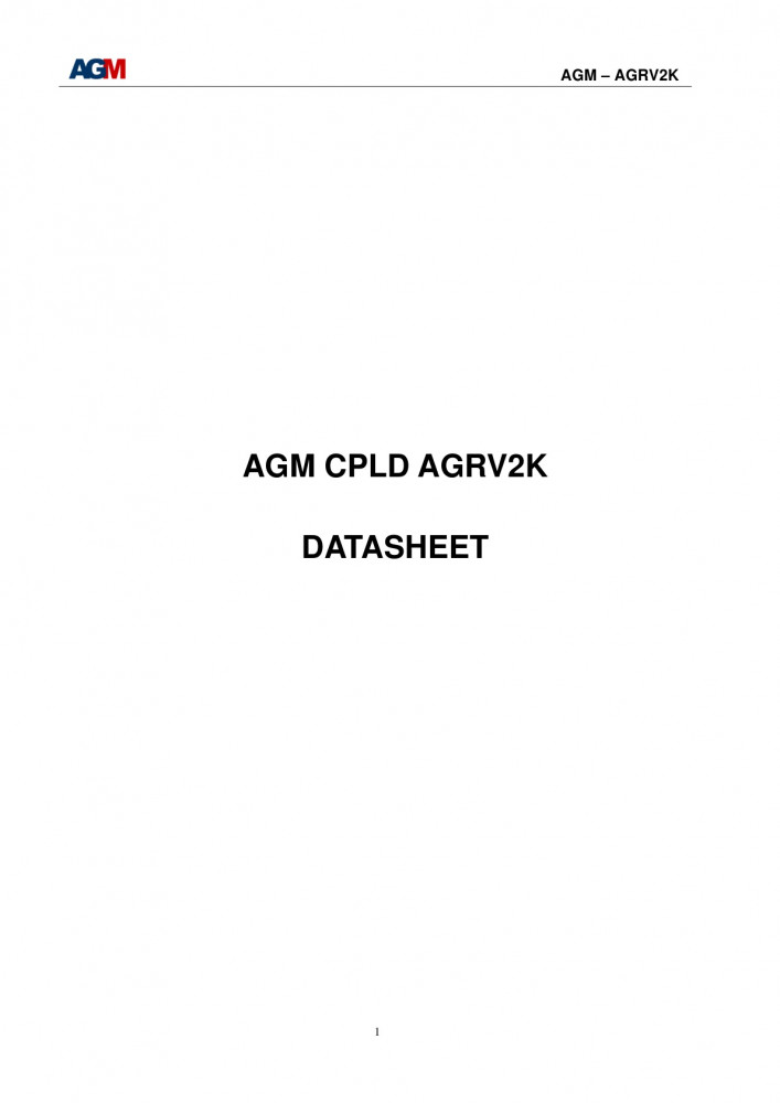 AGRV2KL64 datasheet page 1