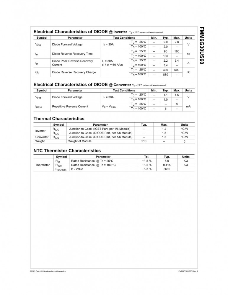 FMM6G30US60 datasheet page 3