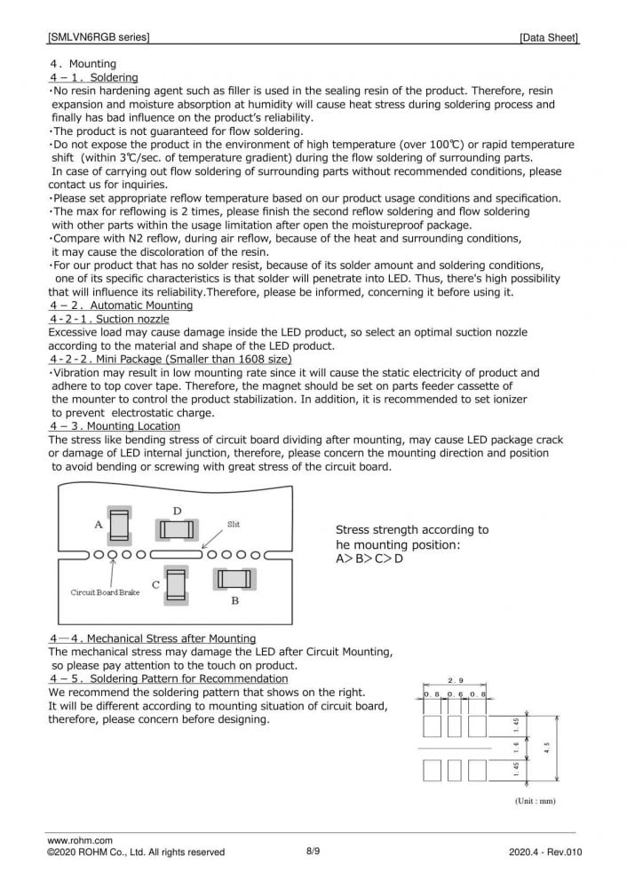 ROHM SMLVN6RGB1W11Y datasheet page 8