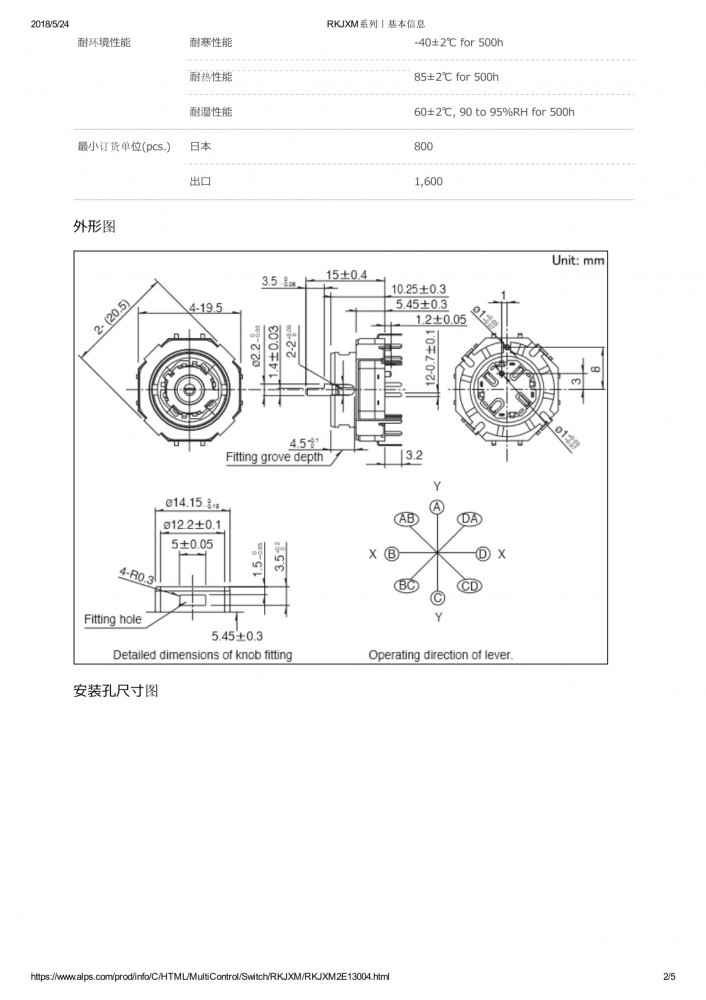 RKJXM2E13004 technical drawing page 2