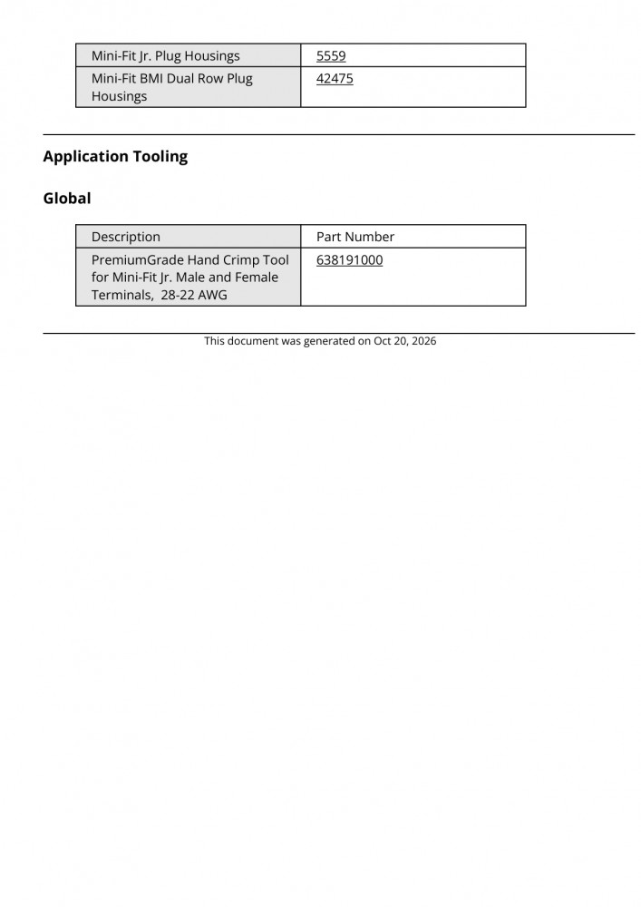 MOLEX MINI-FIT specification document page 3