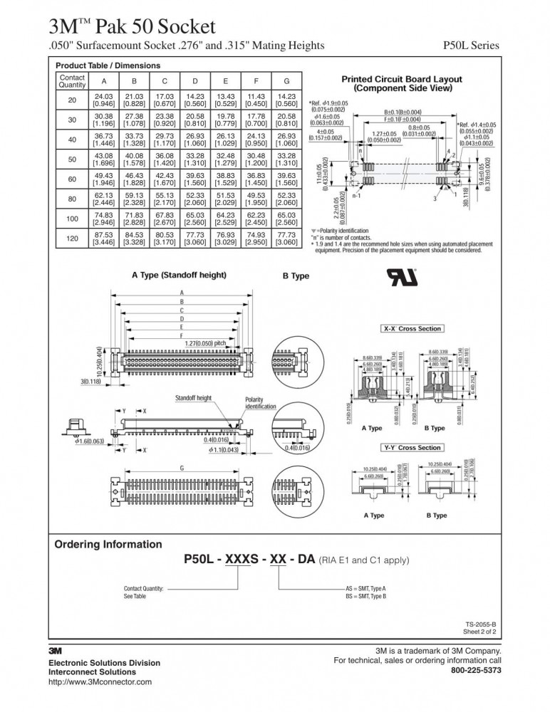 3M P50L-060S-AS-DA technical document page 2