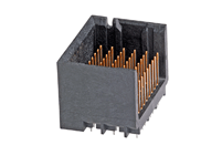 Impact 100 Ohm 4 Pair Right-Angle Daughtercard Receptacle, Left Guided,10 Columns, 120 Circuits, Plated Through Hole Dimension 0.39mm, Polarizing Key Position A, Lead-Free
