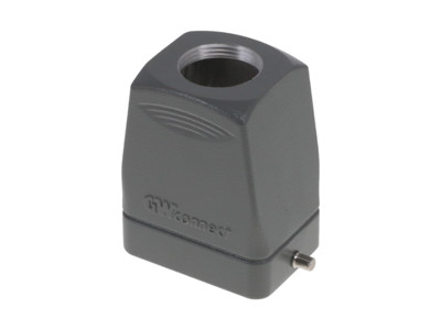 Heavy-Duty High Performance-Harsh Environment (HP-HE) Surface Mount Housing, Screw Locking, Zinc Alloy, Side Entry, Size 10B «57x27», Pg21 Thread, Black