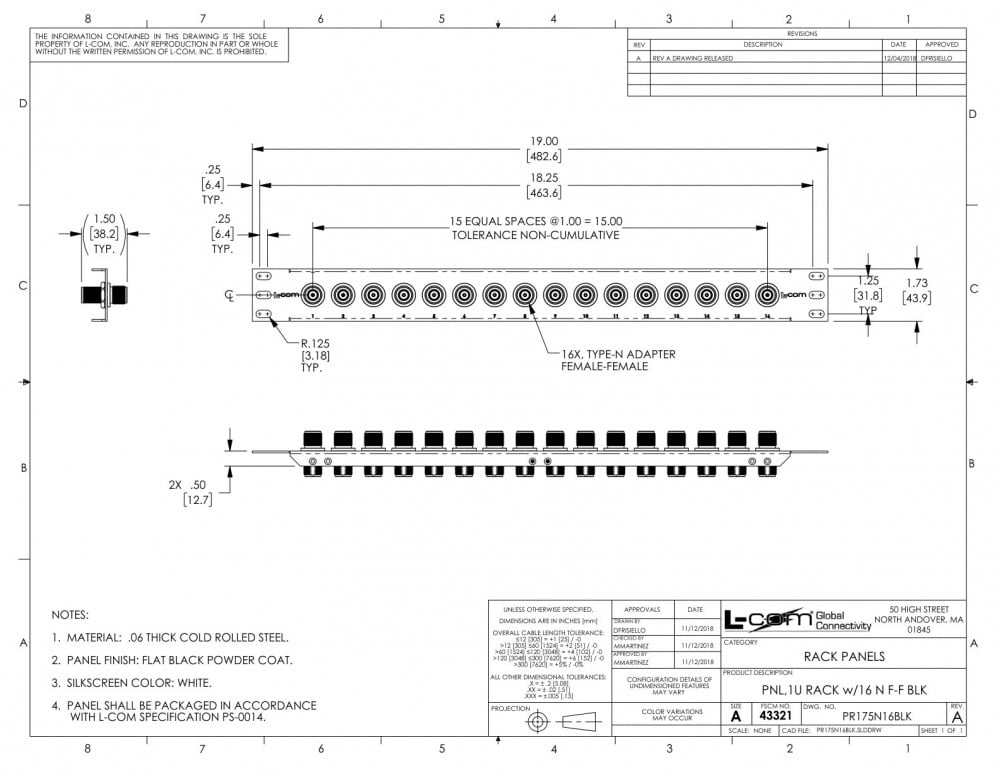 PR175N16BLK product document page