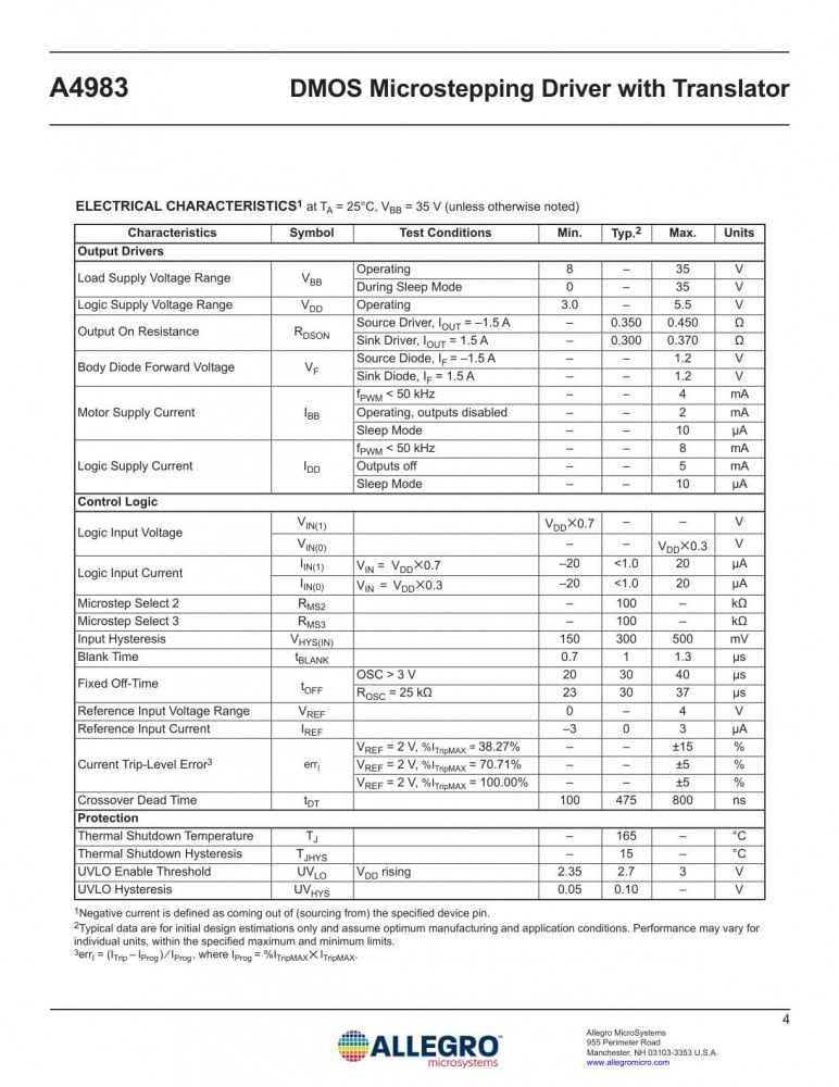 A4983SETTR-T datasheet page 4