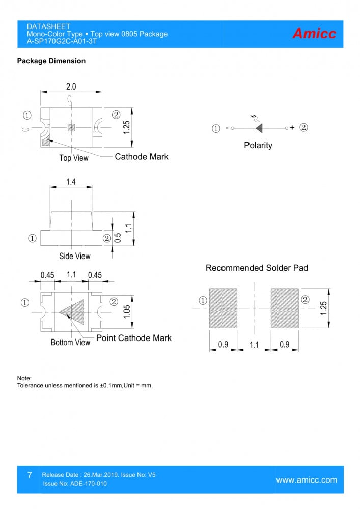 A-SP170G2C-A01-3T datasheet page 7
