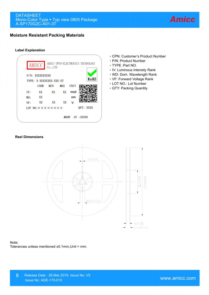 A-SP170G2C-A01-3T datasheet page 8