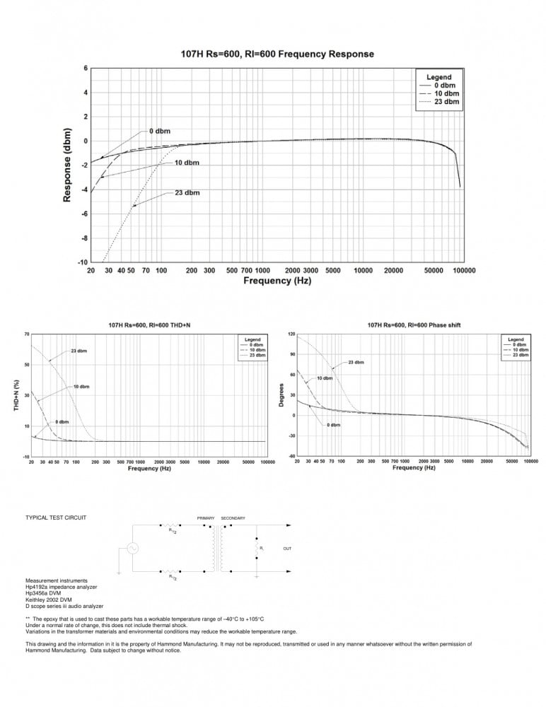 Hammond 107H technical document page 2