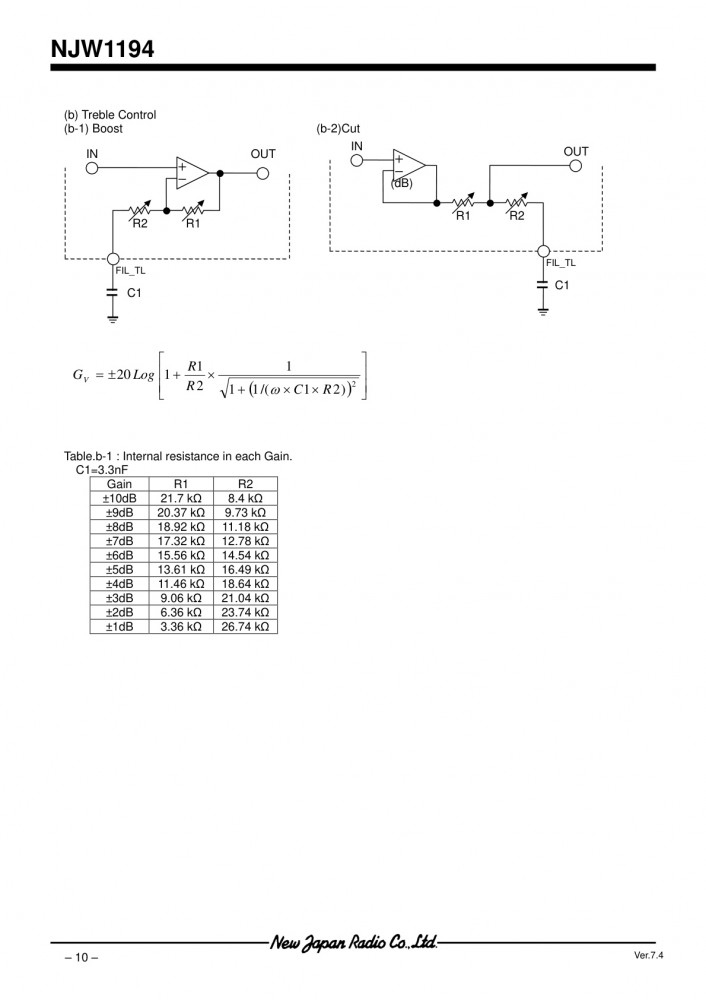 NJW1194 datasheet page 10