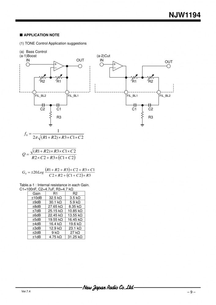 NJW1194 datasheet page 9