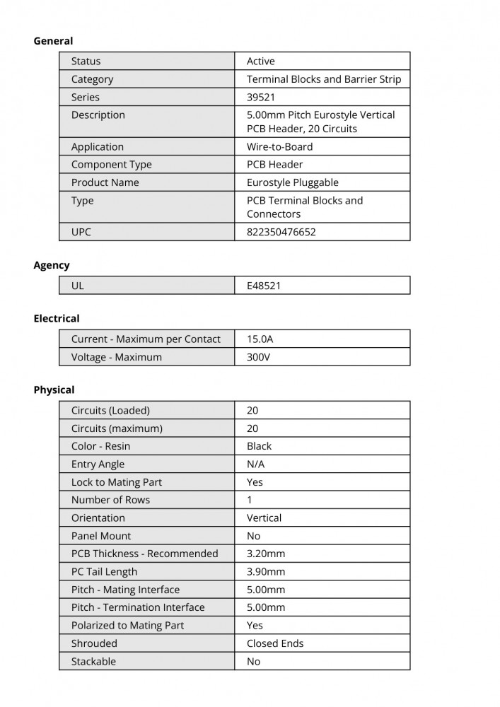 Technical document page 2 for product reference