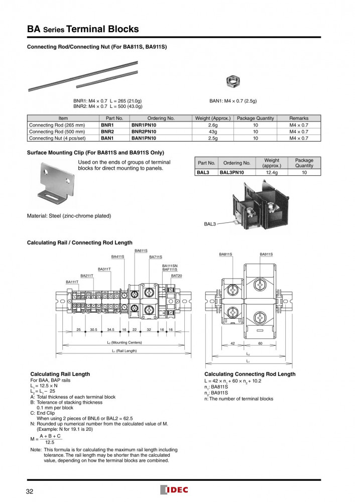 IDEC BA series terminal blocks document page 5