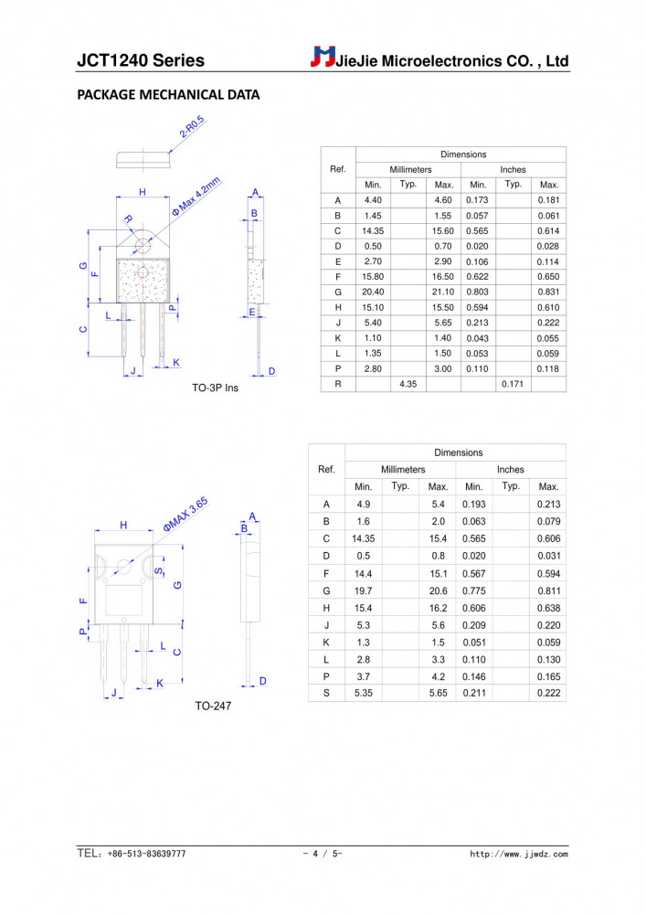 JCT1240Z datasheet page 4