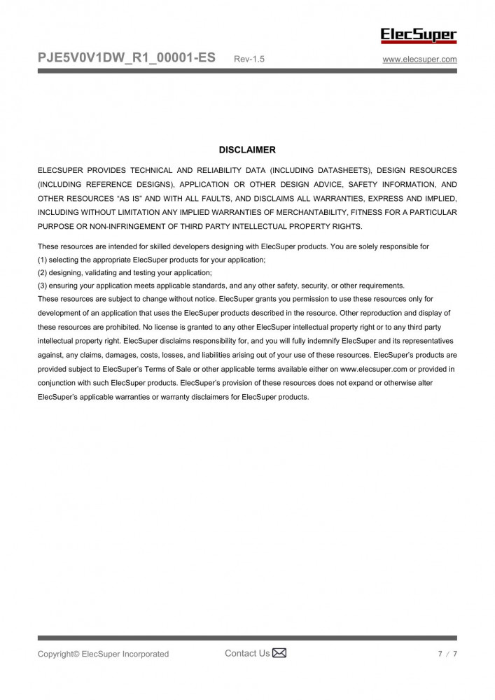 PJE5V0V1DW_R1_00001-ES datasheet page 7