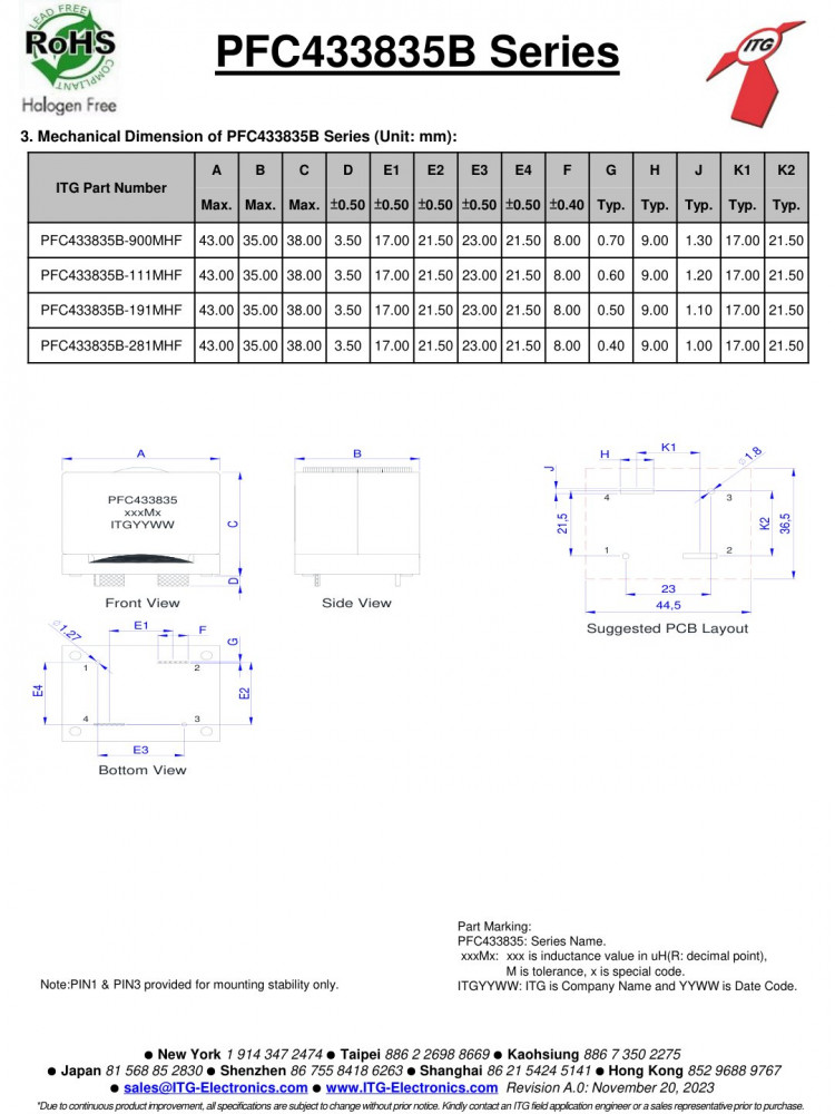 PFC433835B technical document page 2