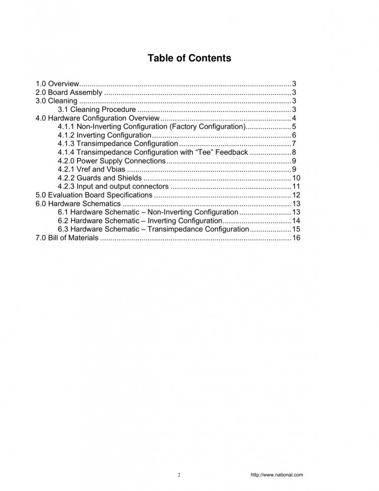 LMP7721 evaluation board document page 2