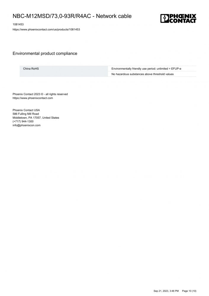 Phoenix Contact 1081453 technical document page 10