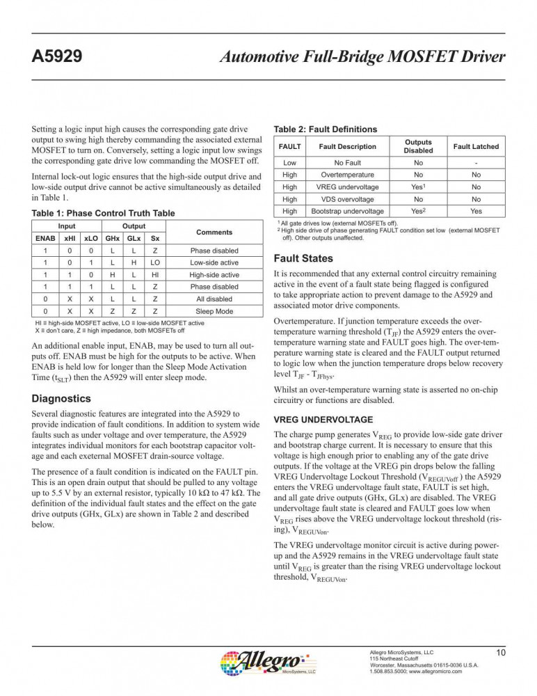 A5929 datasheet page 10