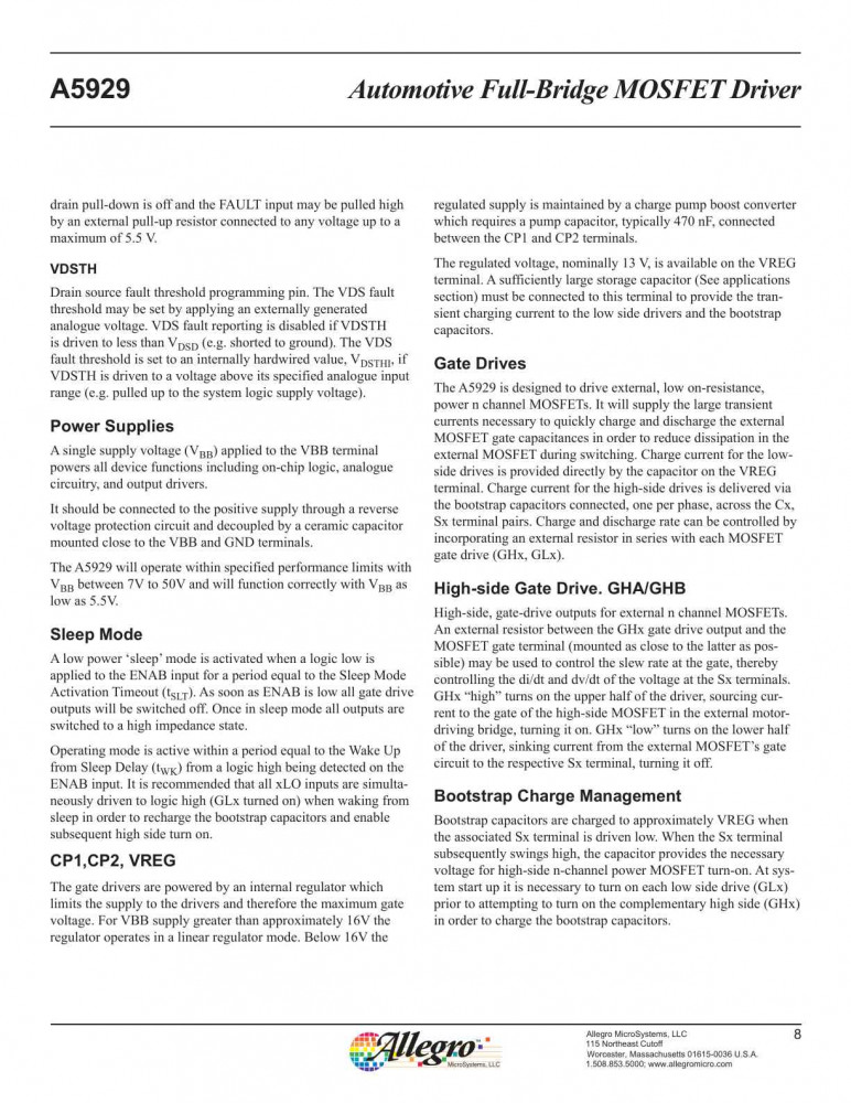A5929 datasheet page 8