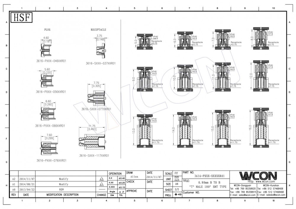 Wcon 3616 HSF connector drawing page 2