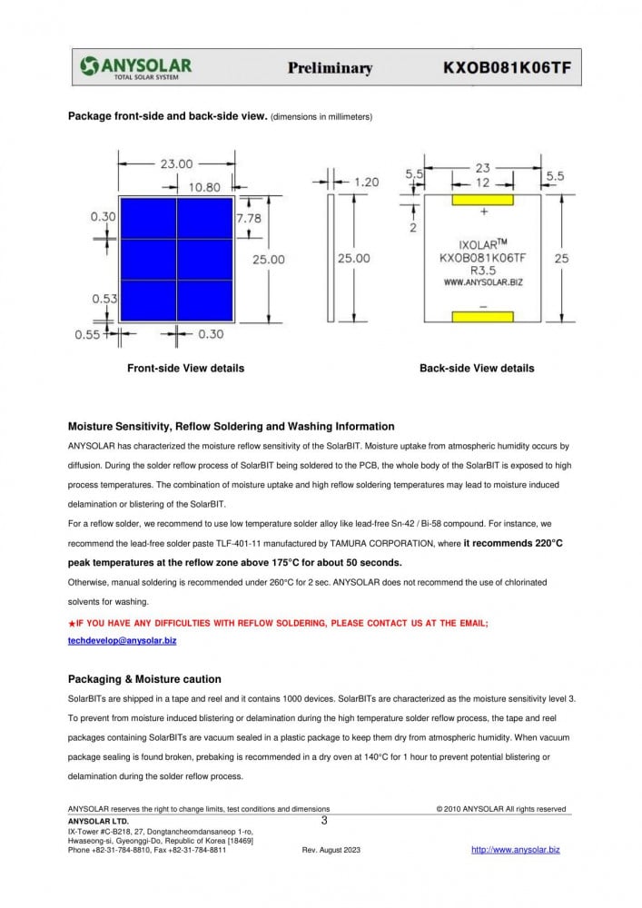 KXOB081K06TF-TR datasheet page 3