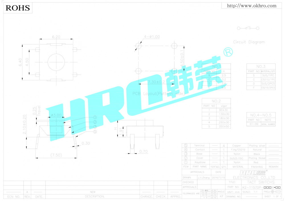 K2-1157DP-C4CW-01 technical drawing