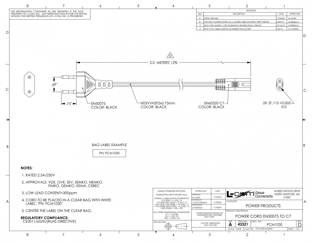 PCM1030 technical document page