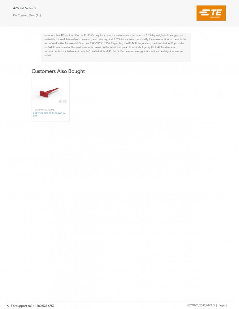 TE Connectivity 4260-209-1678 document page 2