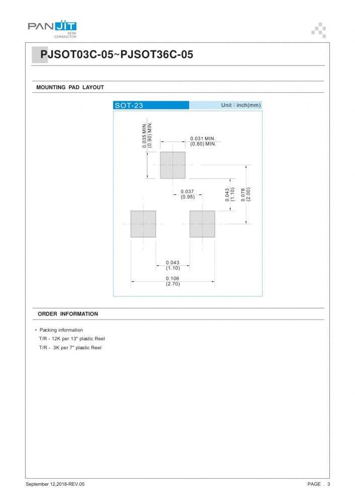 PJSOT08C-05 datasheet page 3