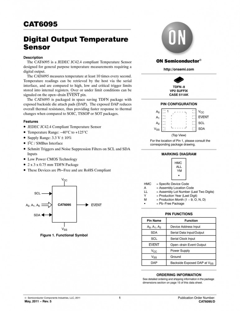 CAT6095 datasheet page 1