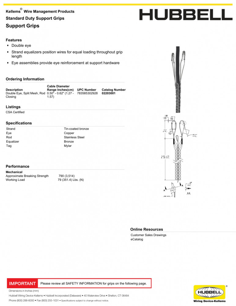 Burndy 02203001 technical document image 1